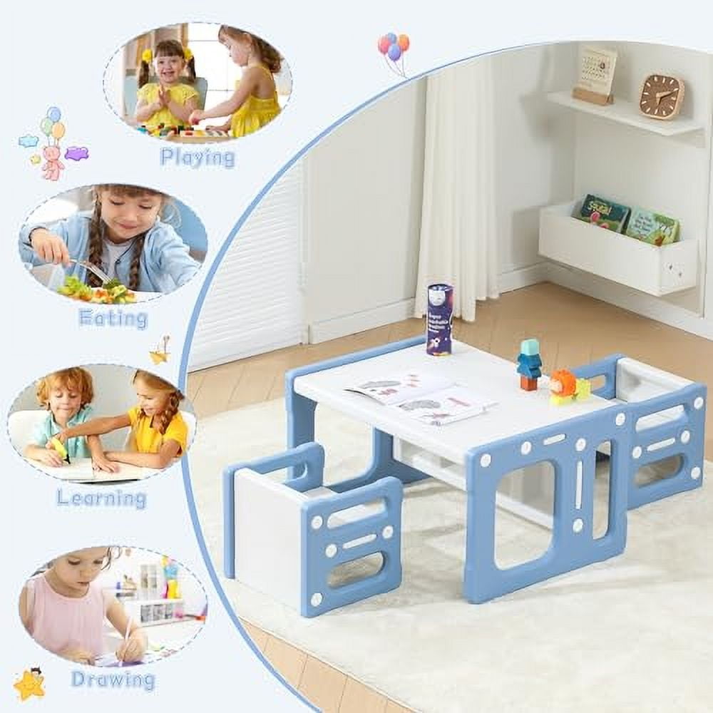 Montessori Table and Chair Set, Kids Table and Chairs, Height ...