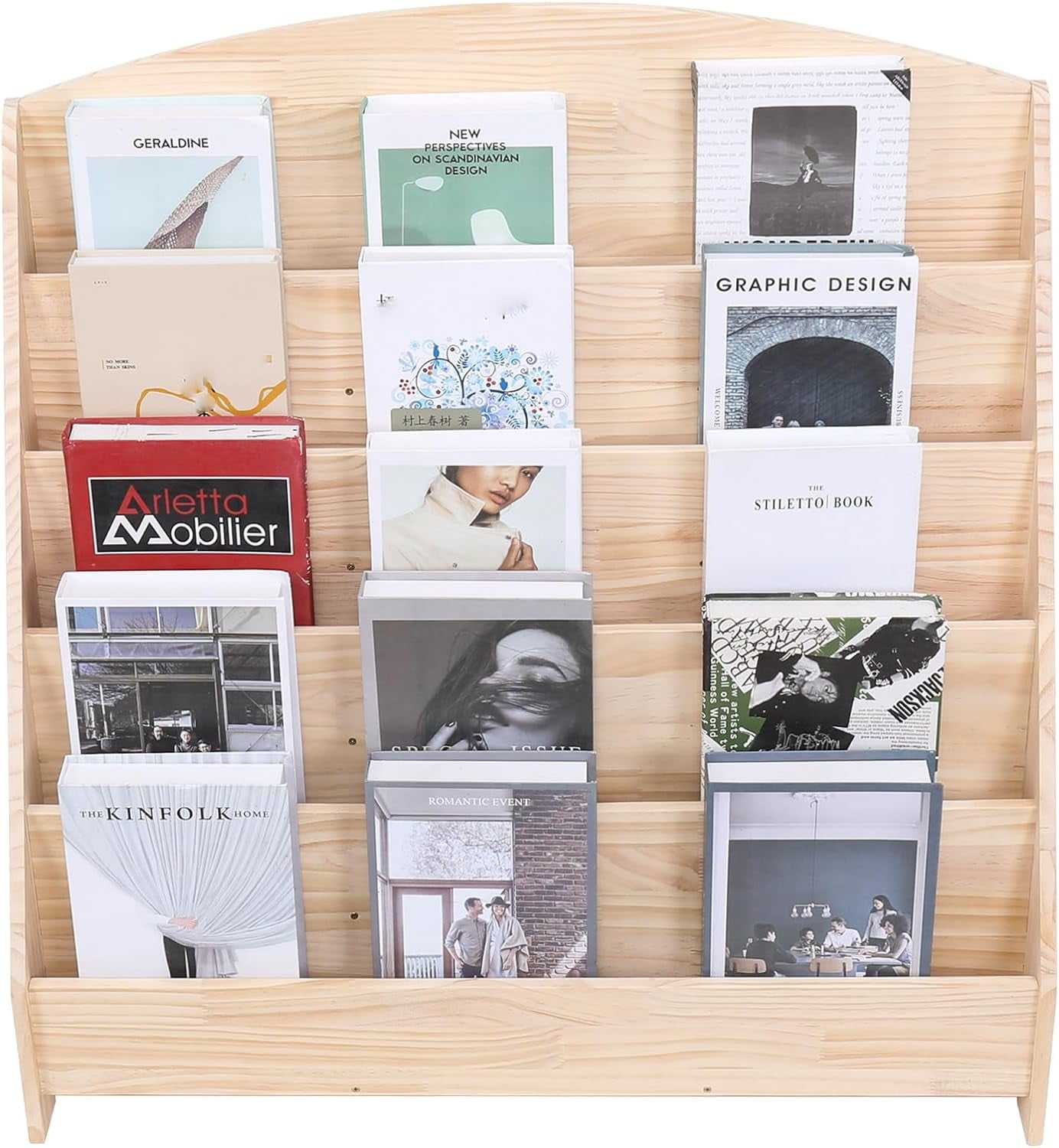 Montessori Toddler Book Shelf Organizer Single Sided Book Rack Display ...