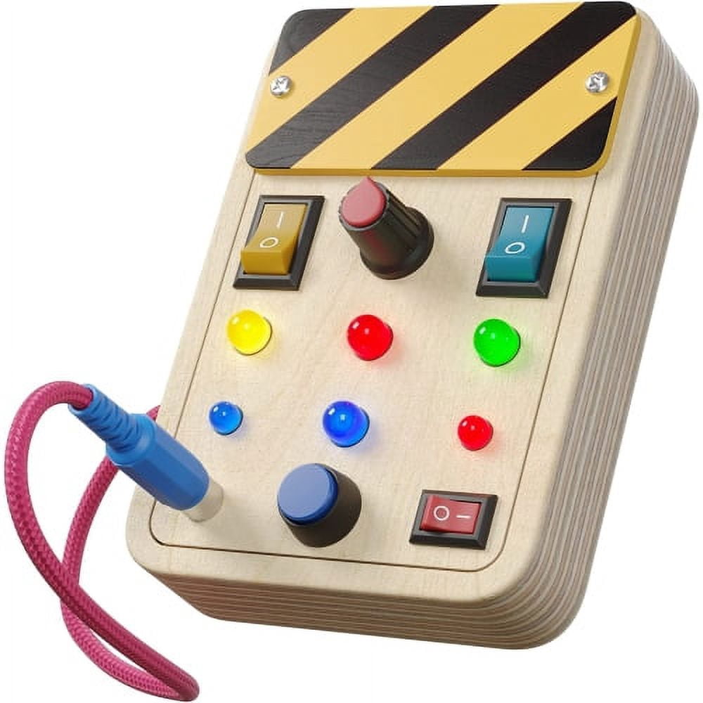 Montessori Toddler Busy Board with LED Light-Up Buttons - Sensory ...