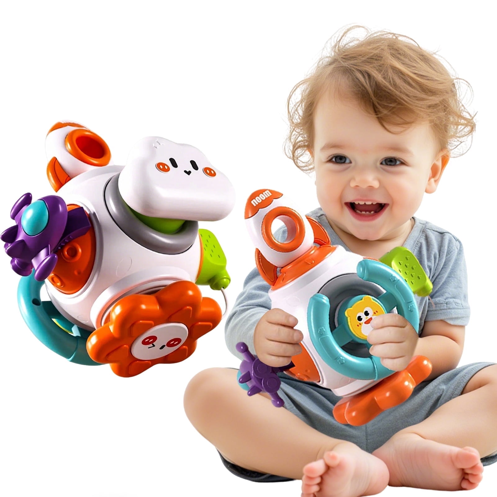 Montessori Toddler Toys for 1-3,6 in 1 Travel Activities Busy Board ...