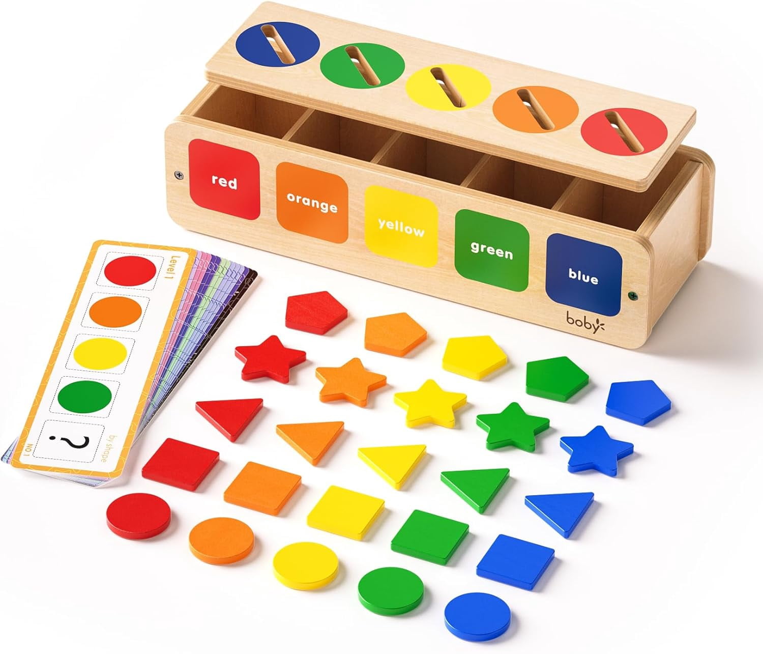 Montessori Toy 2-in-1 Wooden Sorting Cup and Magnetic Fishing Game - A ...