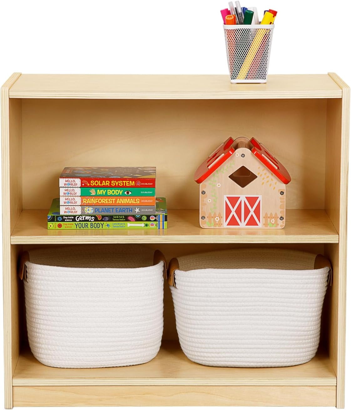 Montessori Toy Shelf, Kids Bookshelf and Toy Storage, Small Bookshelf ...