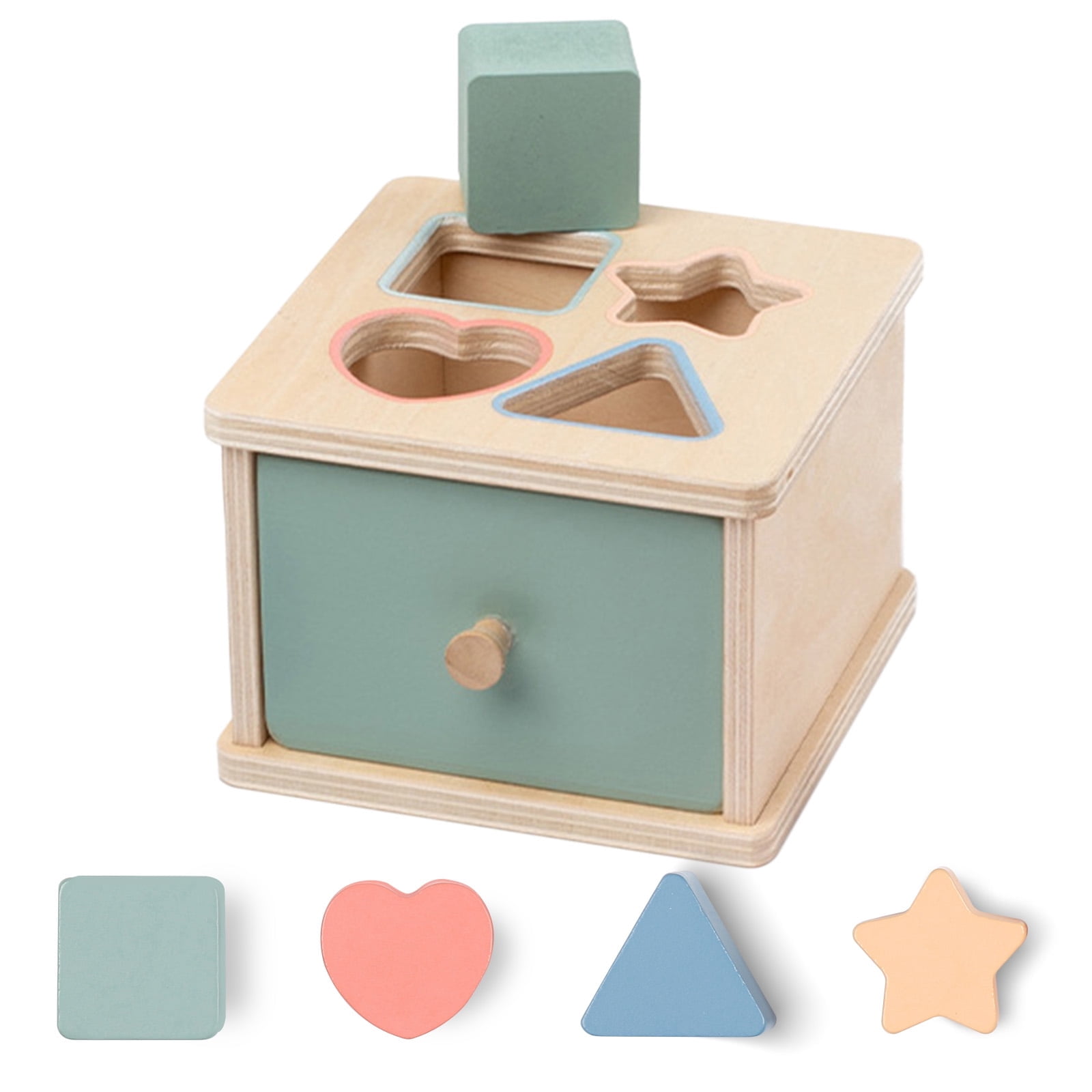 Montessori Toys for 1 2 3 4 5 Year Old - Wooden Object Permanence Box ...