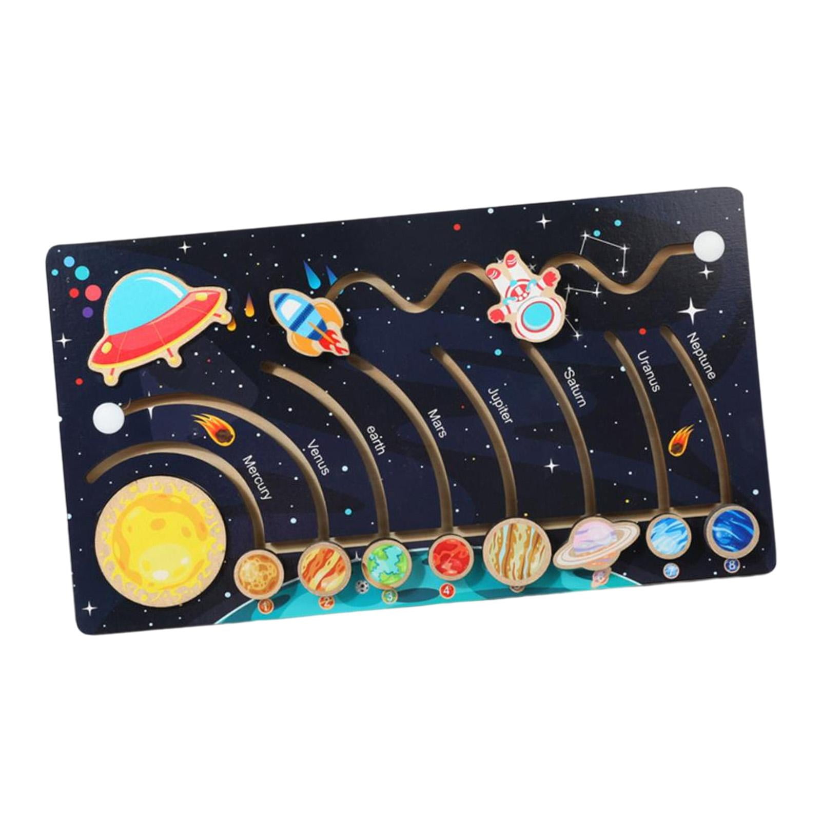 Montessori Toys Solar System Board Space Learning Education Toys Wooden ...