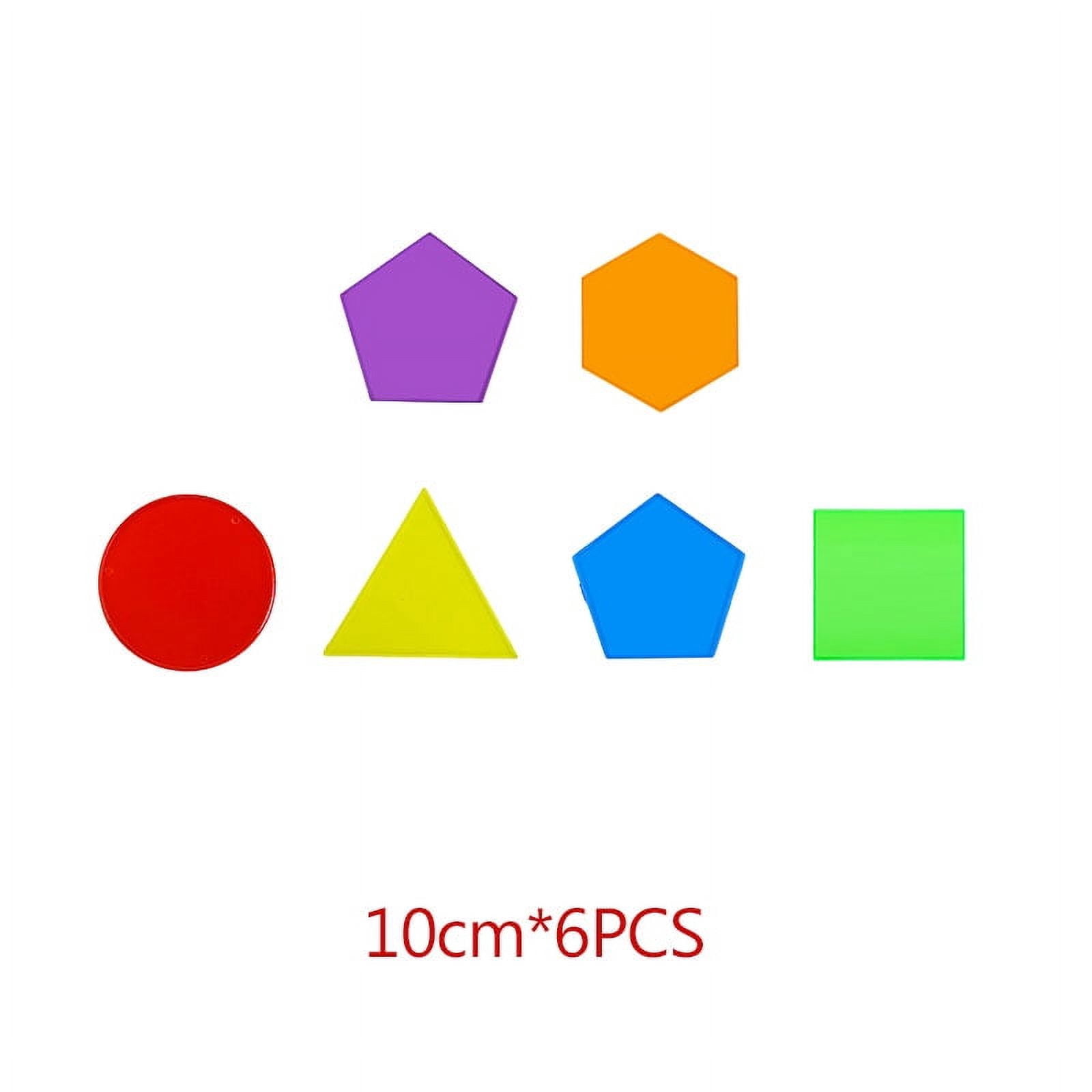 Montessori Translucent Geometric Puzzle Kids Toys Rainbow Blocks DIY ...