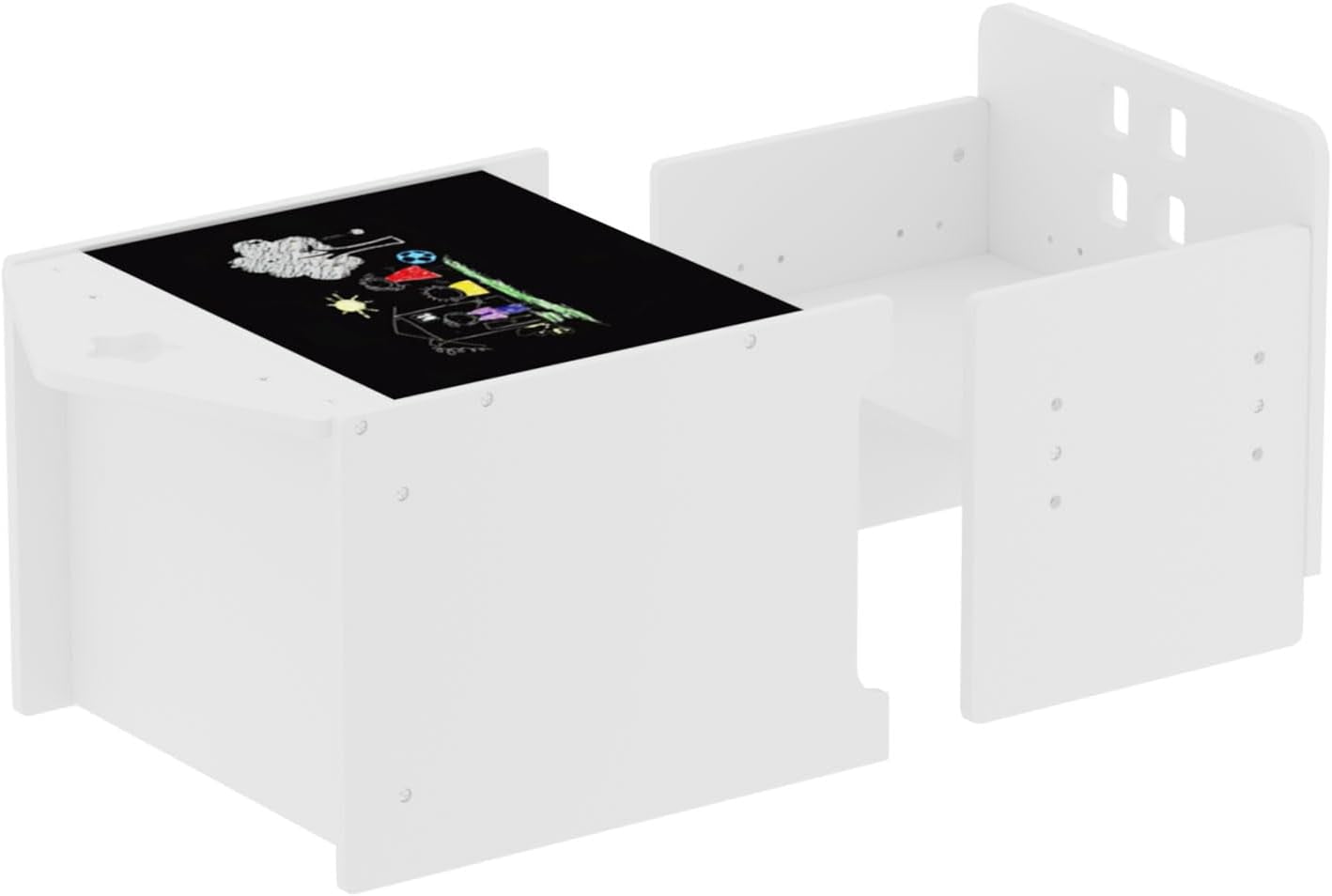 Montessori Weaning Table and Chair Set with Adjustable Heights and ...