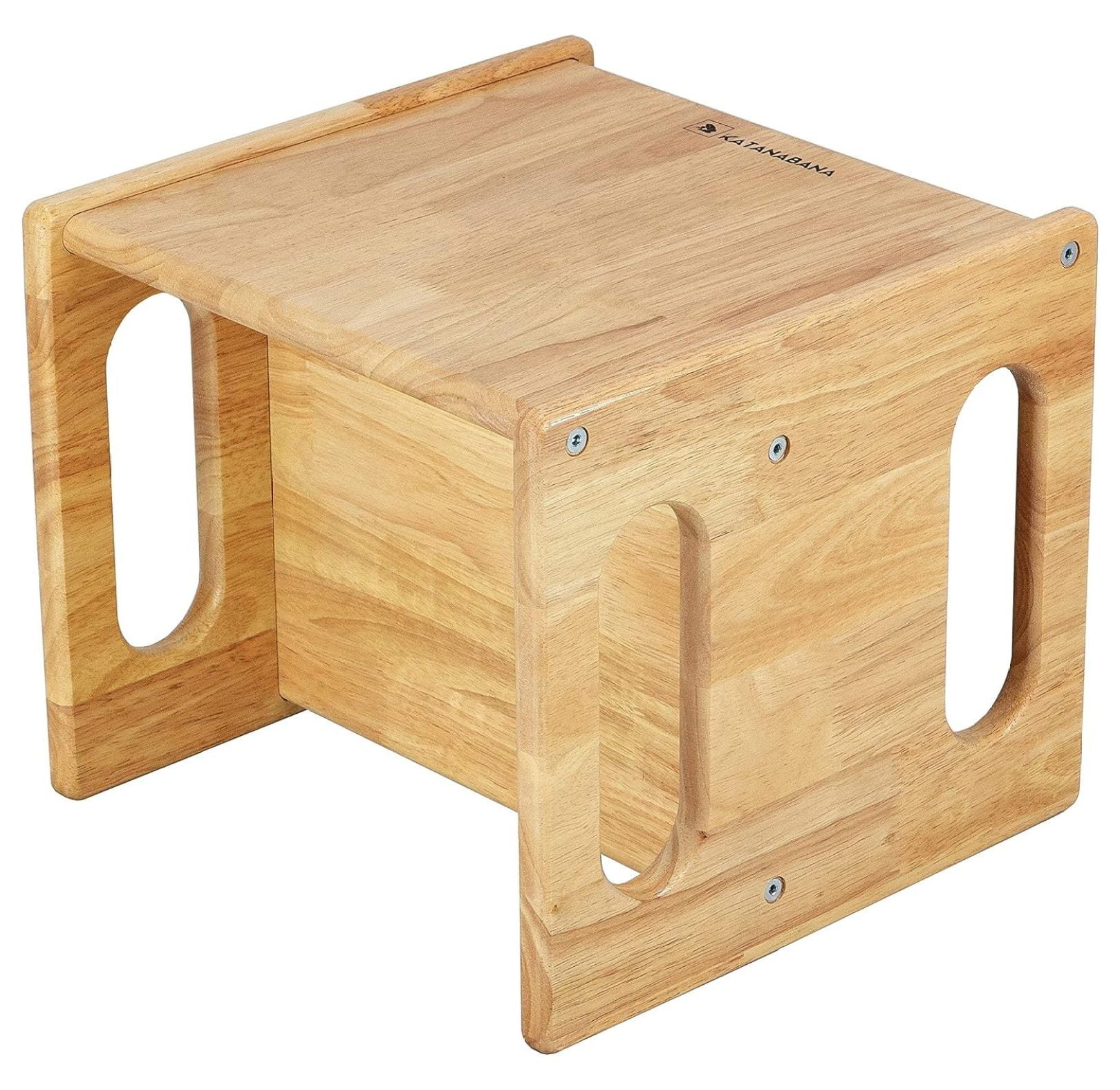 Montessori Wood Cube Chair for Kids - Toddler Chair and Sitting Stool ...