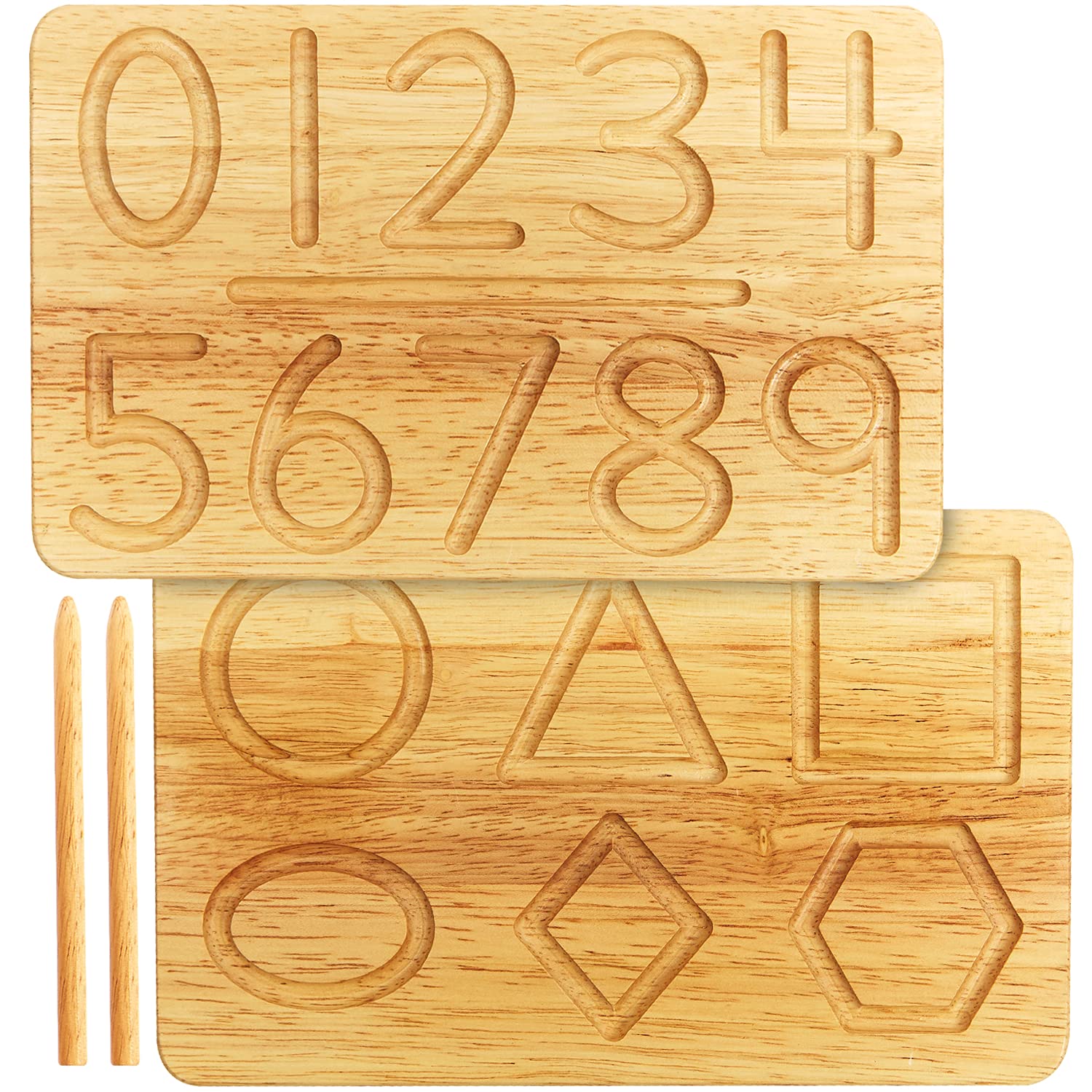 Montessori & Me Wood MMF7 Number Tracing Board - Montessori Wooden ...