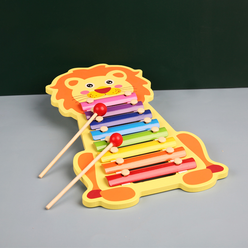 Montessori Wooden 8 Tones Multicolor Xylophone Wood Musical Instrument ...