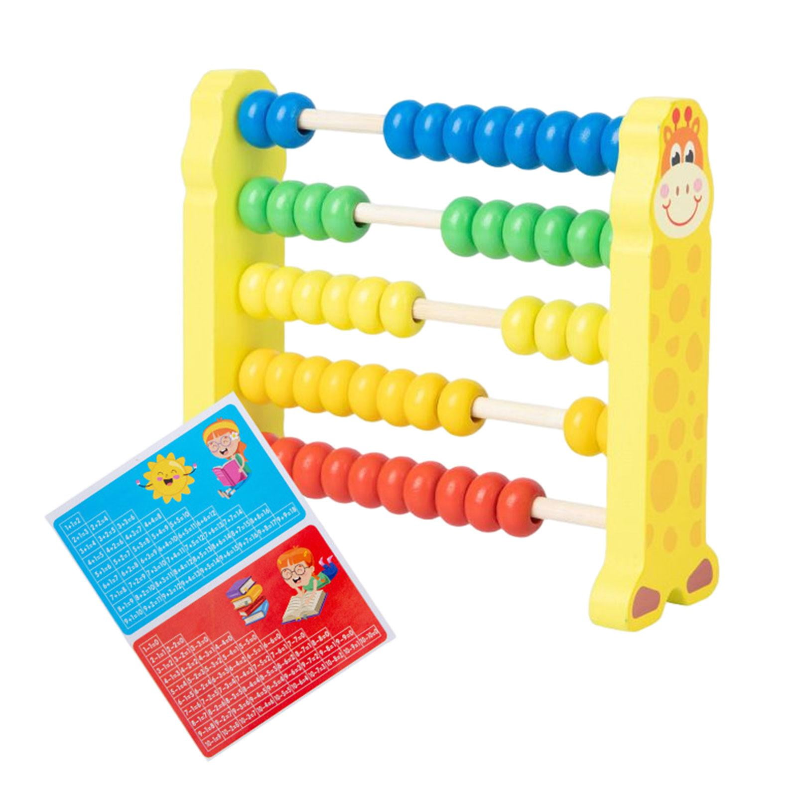 Montessori Wooden Abacus Math Learning Toy Manipulative Counting with ...