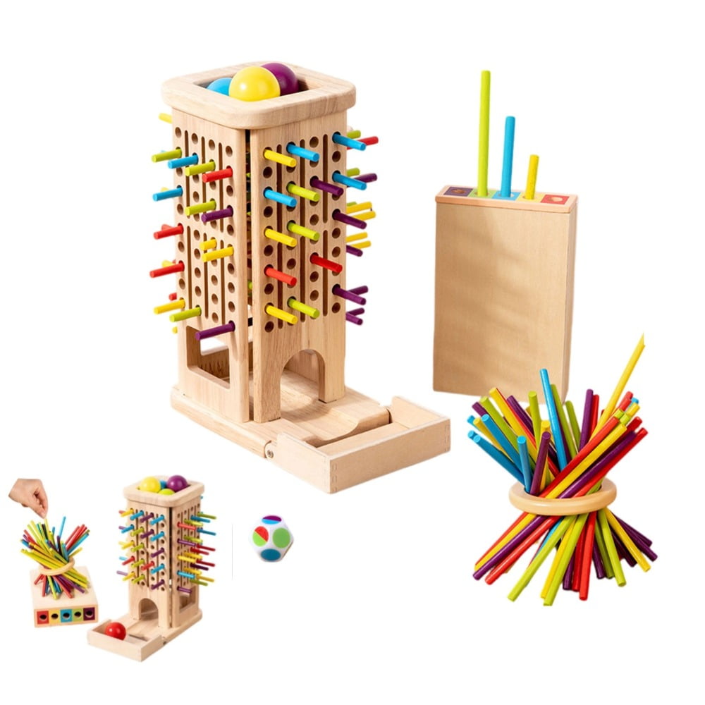 Montessori Wooden Board Game for Kids 4-8 | 40 Sticks Math Learning Set ...