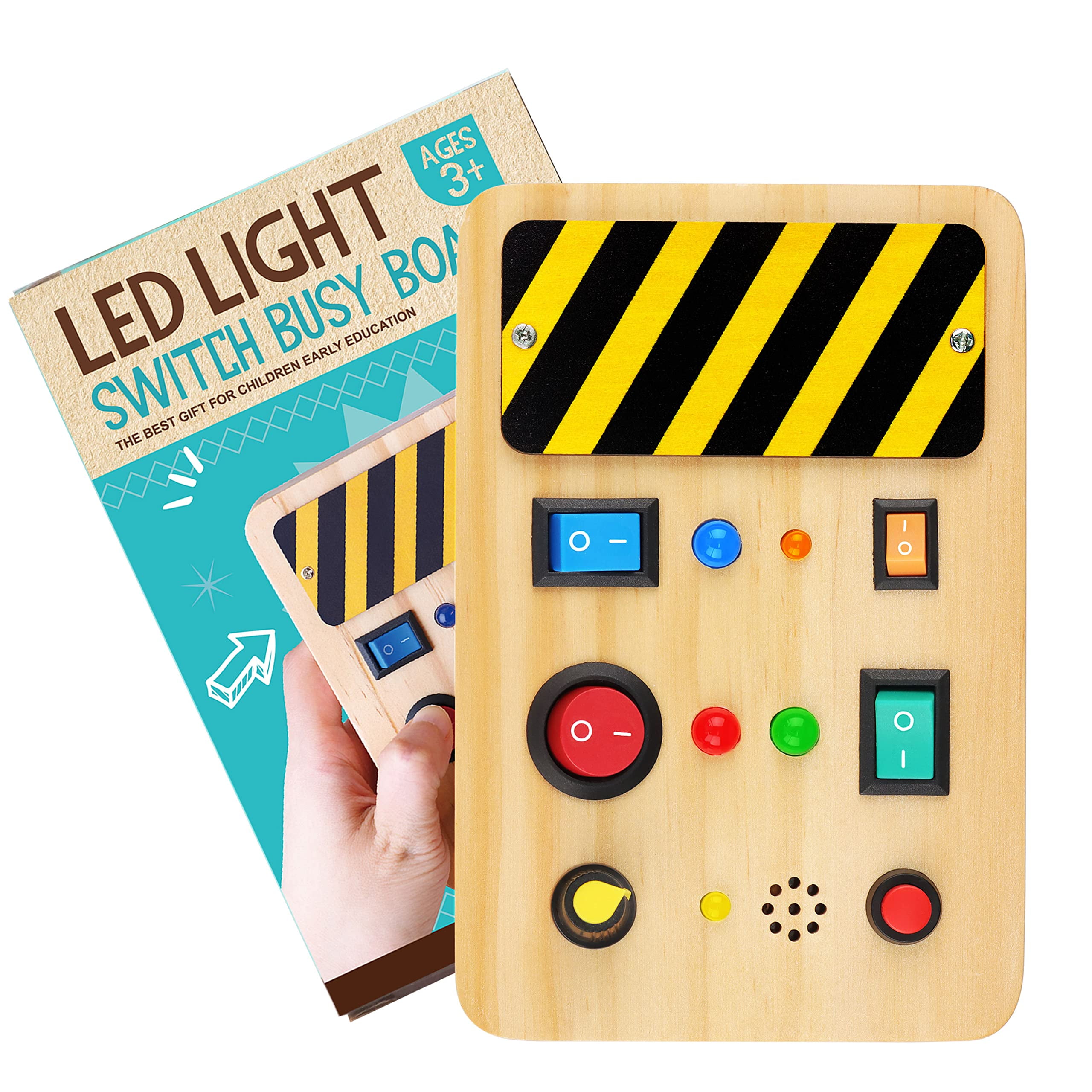 Montessori Wooden Busy Board,Sensory Toys,Wooden Toys Travel Toys with ...