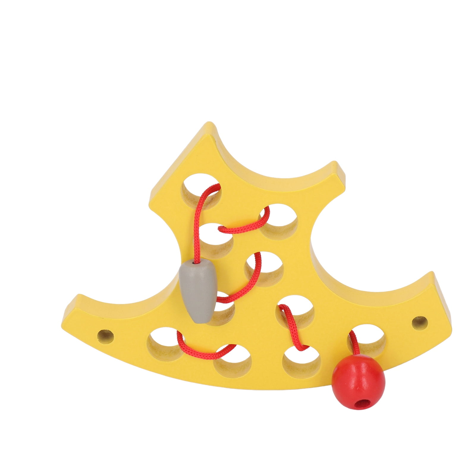 Montessori Wooden Lacing Threading Game Toy, Educational Lace Up ...