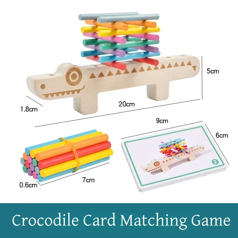 Montessori Wooden Toy, Kids Balance Games Math Toys, Color Matching ...