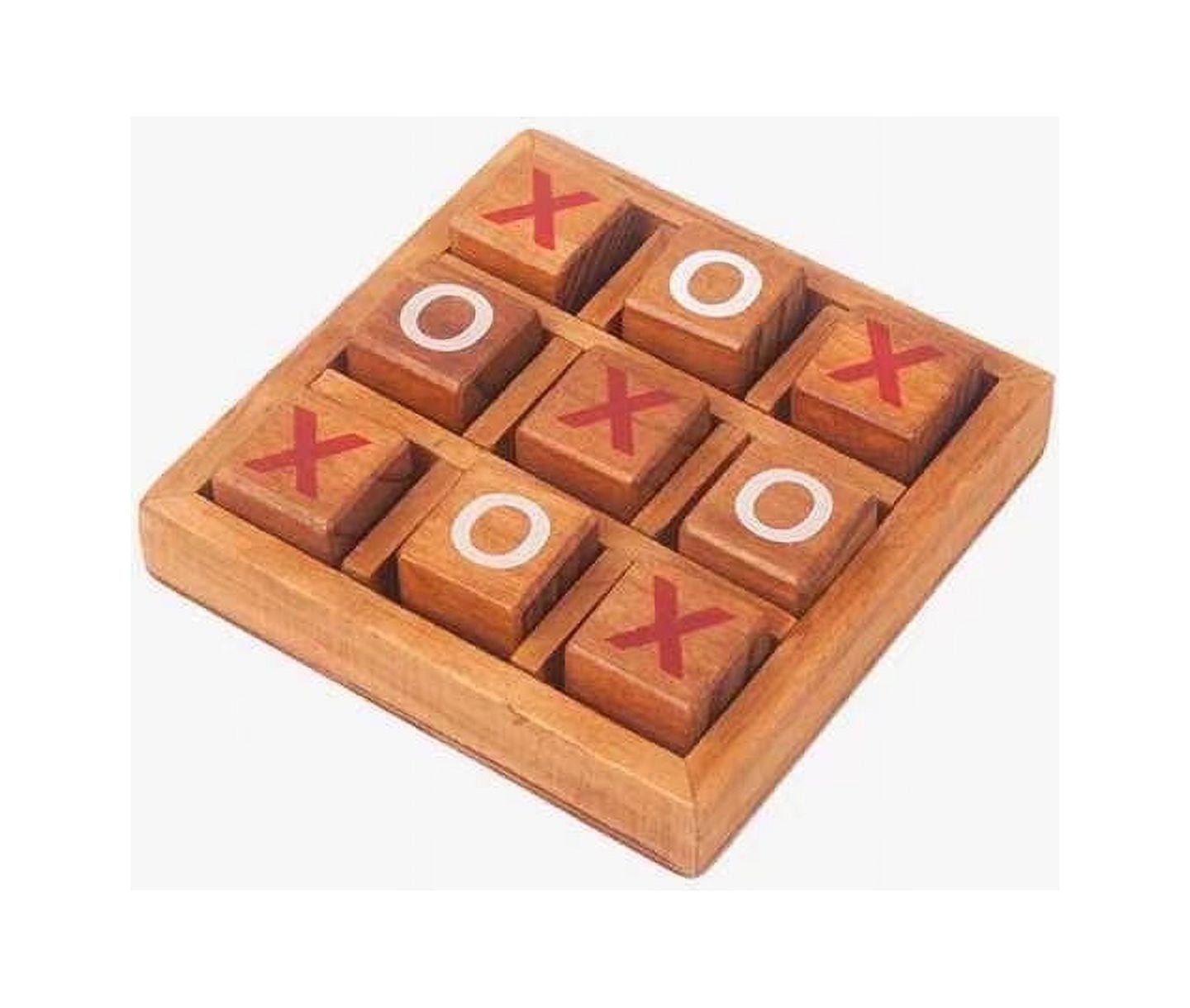 Montessori XO Checkerboard Tic Tac Toe Wooden Educational Game Board ...