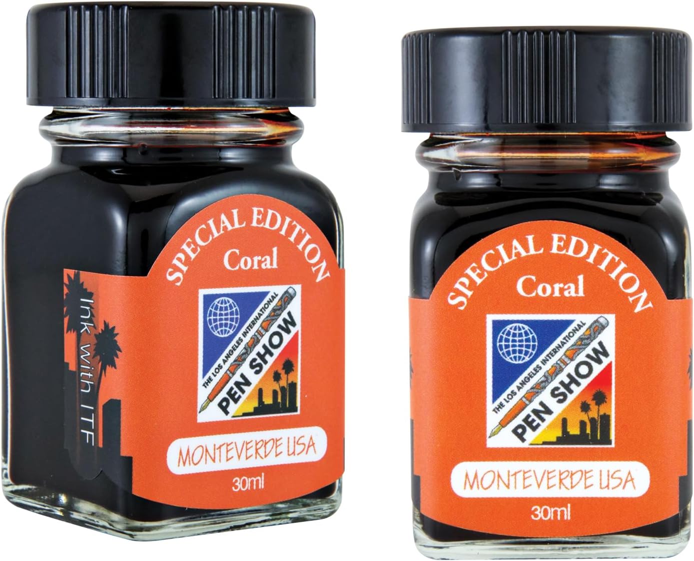 Monteverde 60ml Ink, Coral Ink (G309LA) Fountain Pen Ink, LA Pen Show ...