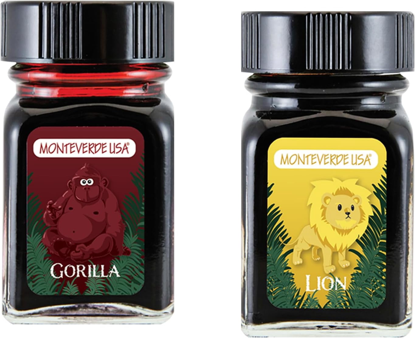 Monteverde 60ml Ink, Gorilla (Red), Lion (Yellow) Jungle Ink (G309GO ...