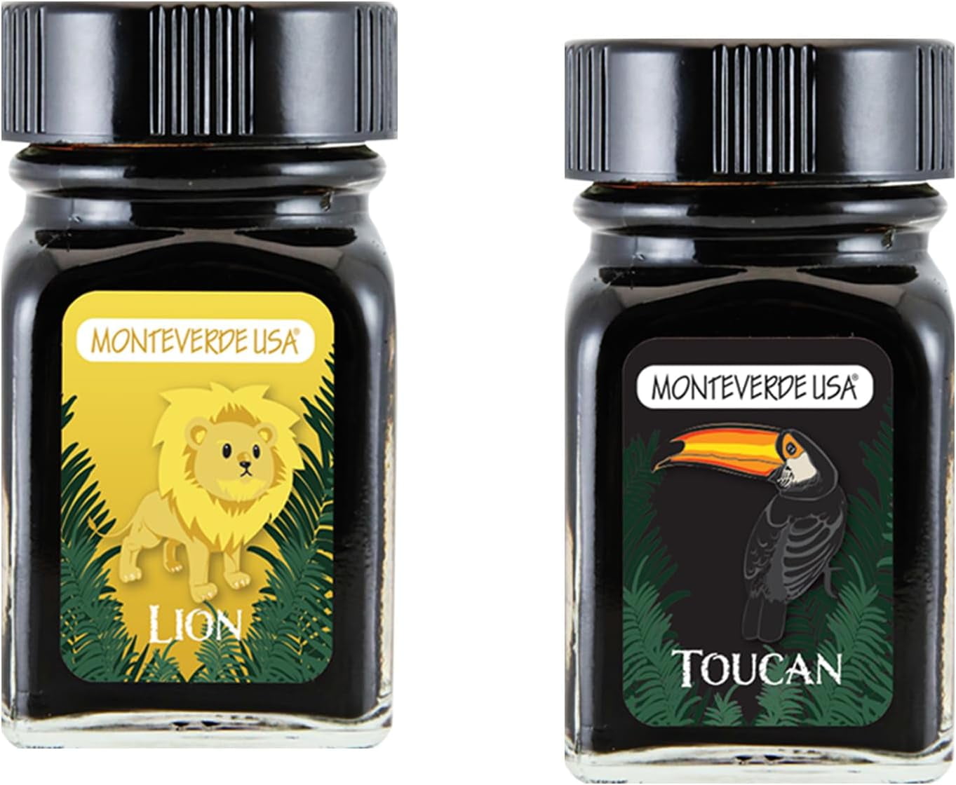 Monteverde 60ml Ink, Lion (Yellow), Toucan (Black) Jungle Ink (G309LI ...