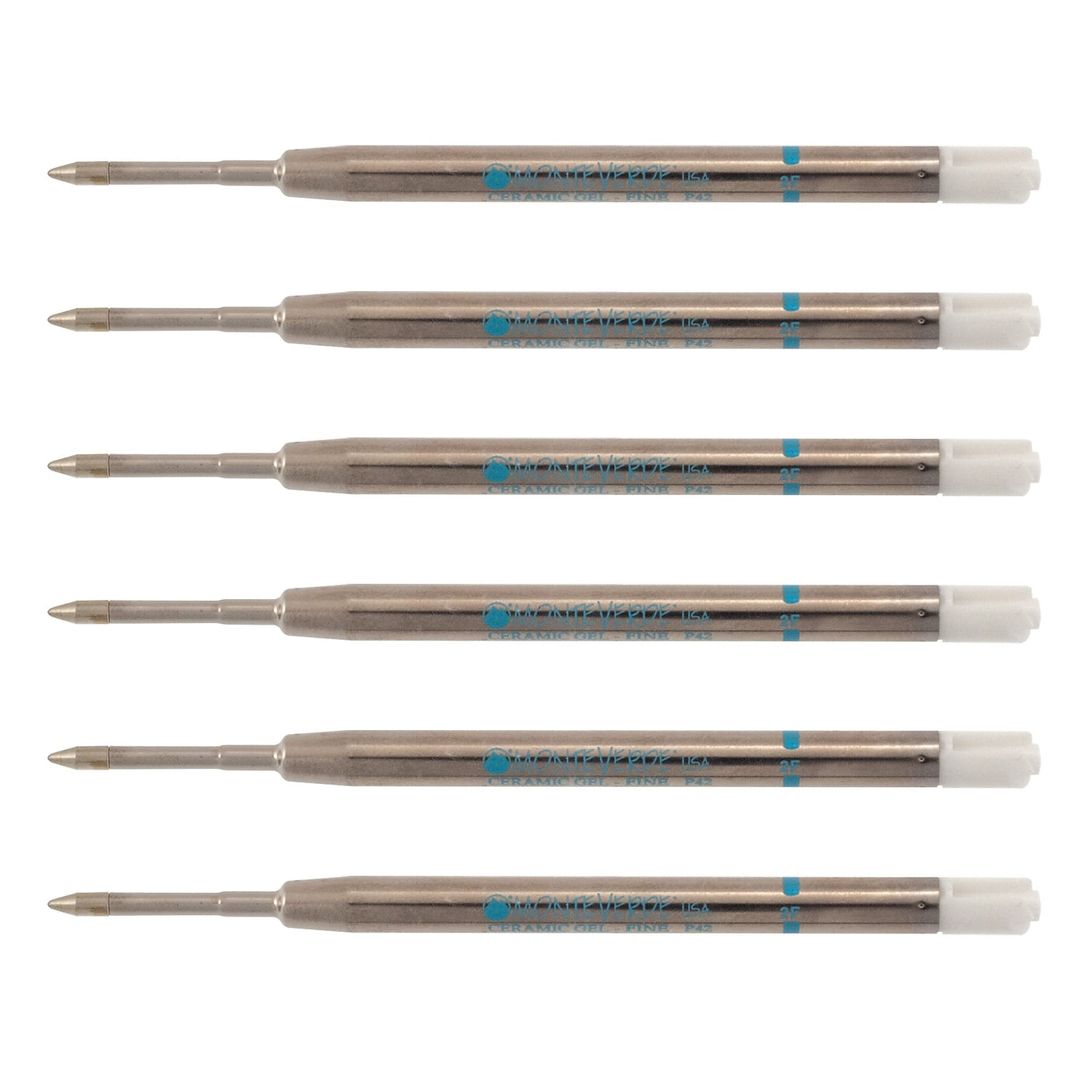Monteverde Ballpoint Pen Refill Fine Point Blue Ink 6 Pack (P423TQ ...