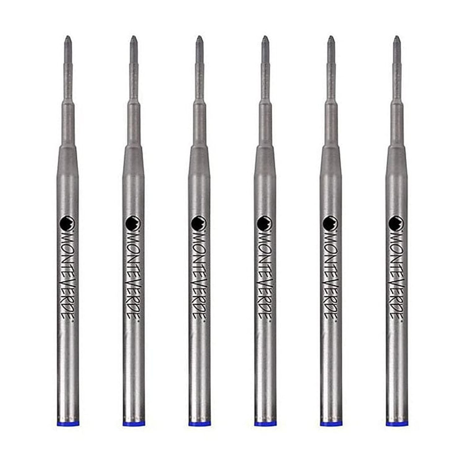 Monteverde Monteverde Ballpoint Pen Refill Broad Point Blue Ink 6 Pack ...
