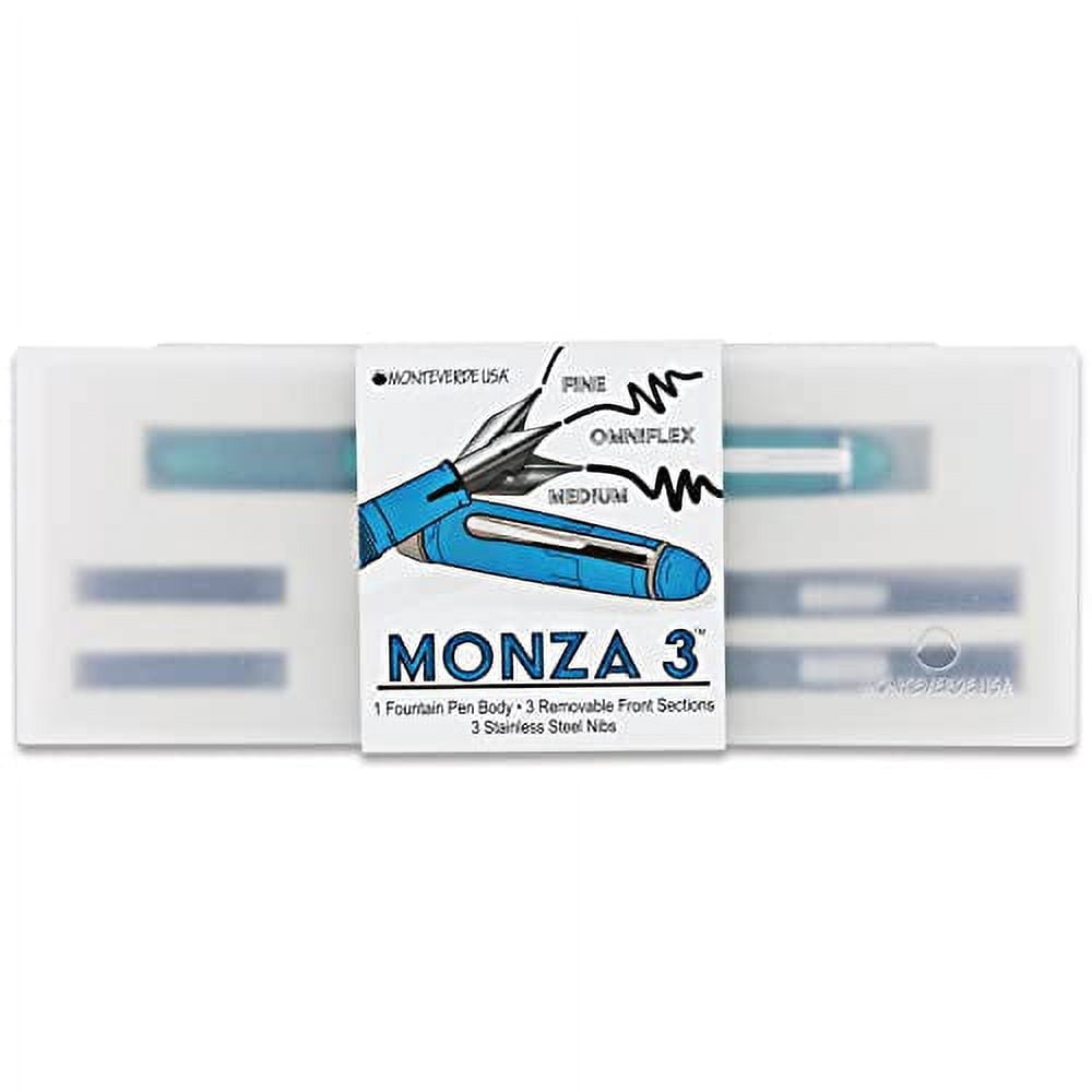 Monteverde Monza 3 Set Crystal Clear Fountain Pen - Teal - Walmart.com