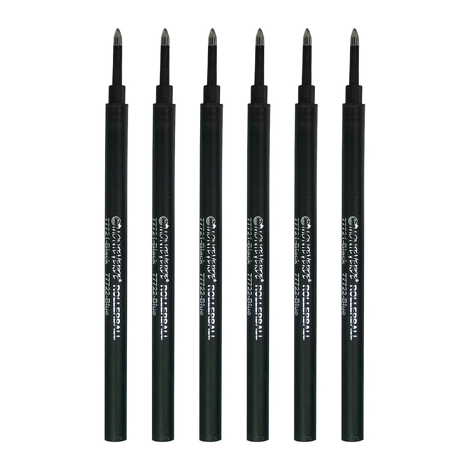 Monteverde Rollerball Pen Refill Fine Point Black Ink 6 Pack (G223BK ...