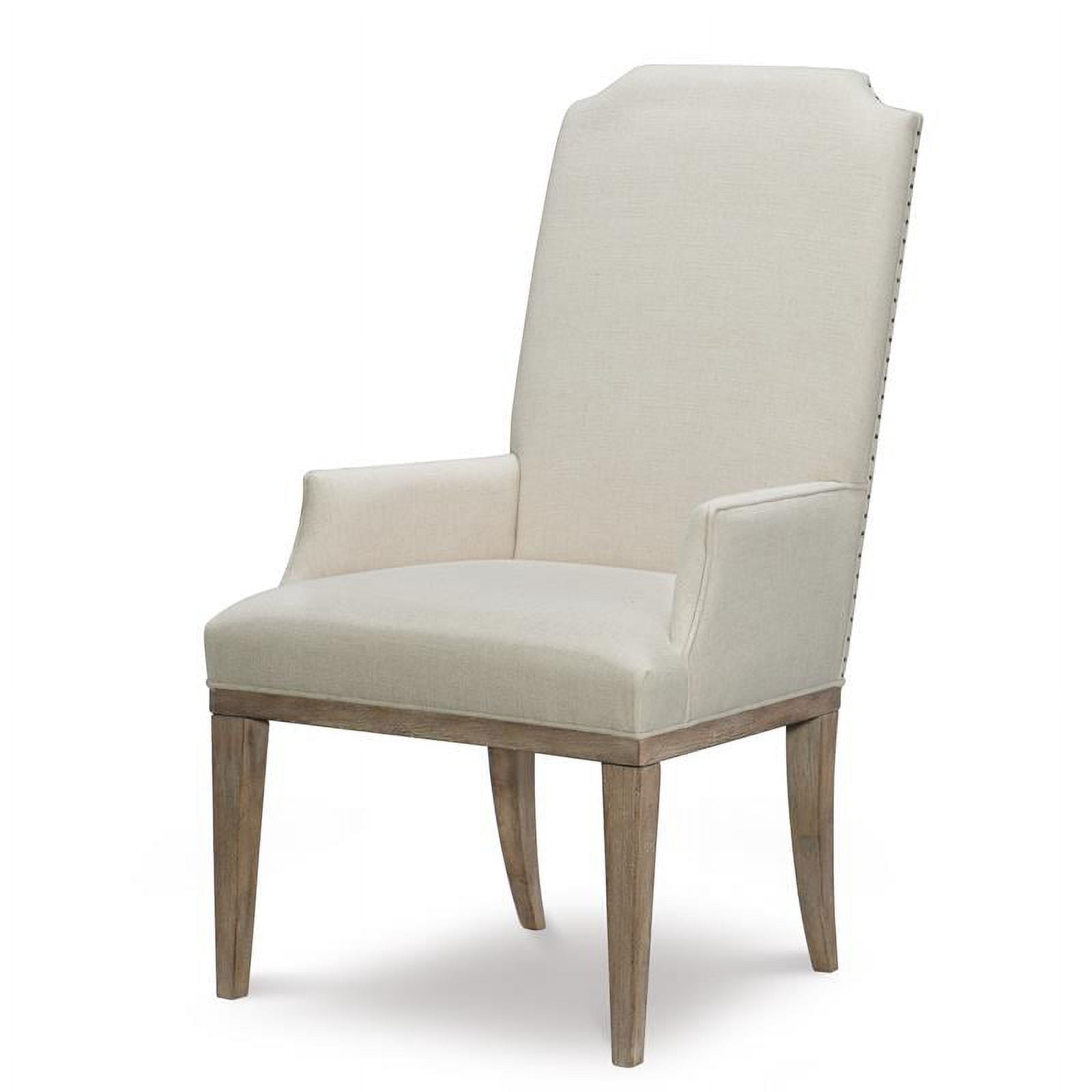 Monteverdi Upholstered Host Arm Chair in Sun-Bleached Cypress Wood (set ...