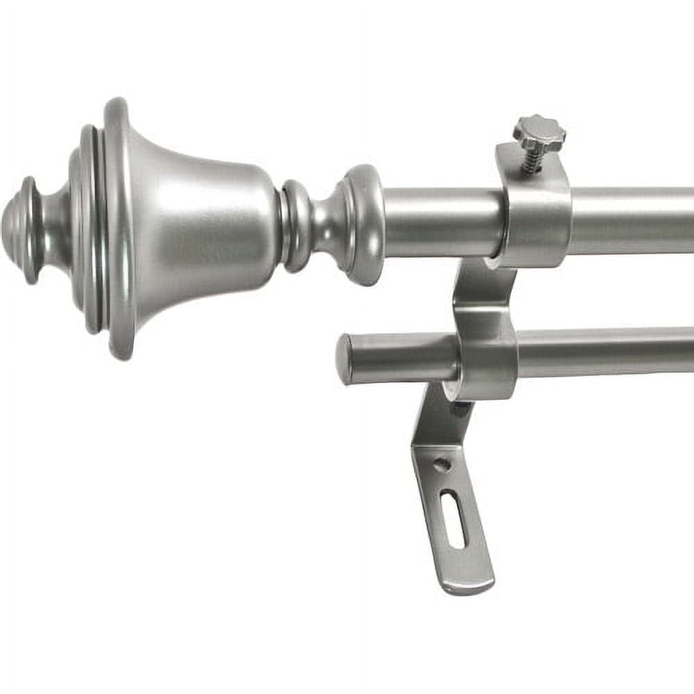 Montevilla 5/8" Bell Adjustable Double Curtain Rod Set - Walmart.com