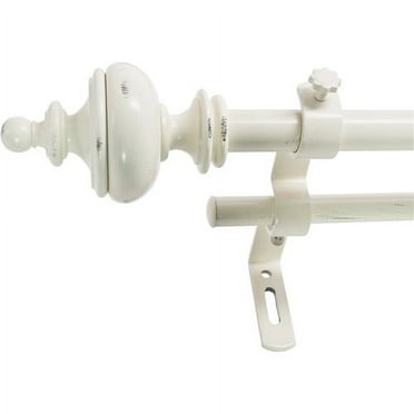 Urbanest Ball Double Drapery Curtain Rod Set, 5/8", 48"-84", Antique ...