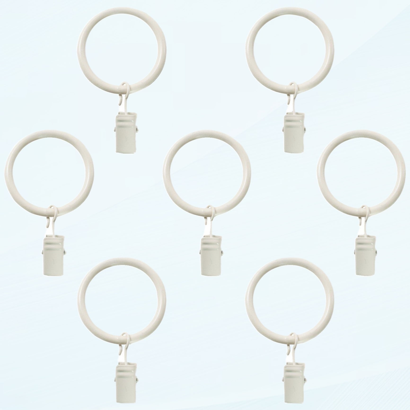 Montevilla 7-Pack Window Treatment Clip Rings for 5/8-inch Clothes Rods ...