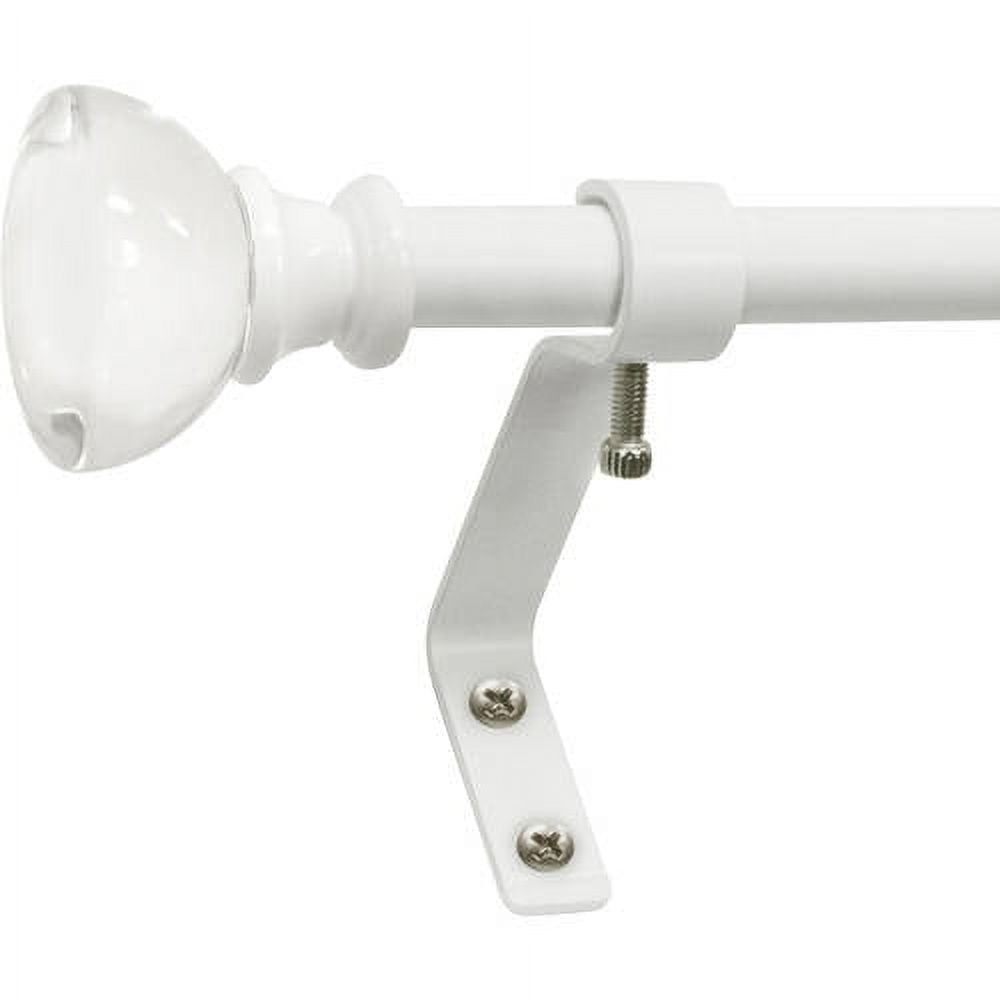 Montevilla Cafe Clear Knob 1/2" Telescoping Curtain Rod Set - Walmart.com