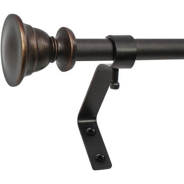 Montevilla Cafe Trumpet 1/2" Telescoping Curtain Rod Set - Walmart.com