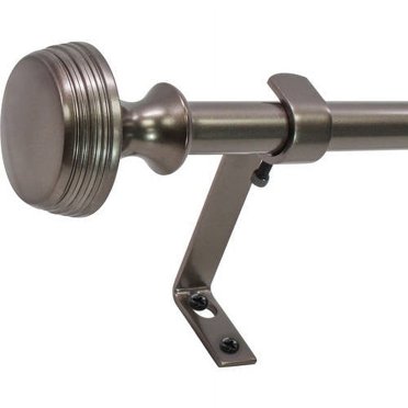 Mainstays 3/4" Filigree Ball Single Curtain Rod, White, 30-84 ...