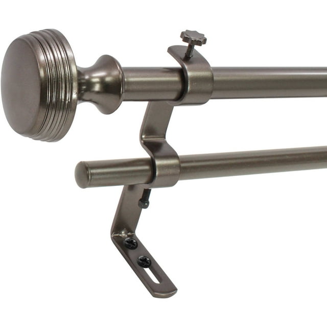 Montevilla Core Knob 5/8 Double Curtain Rod Set - Walmart.com