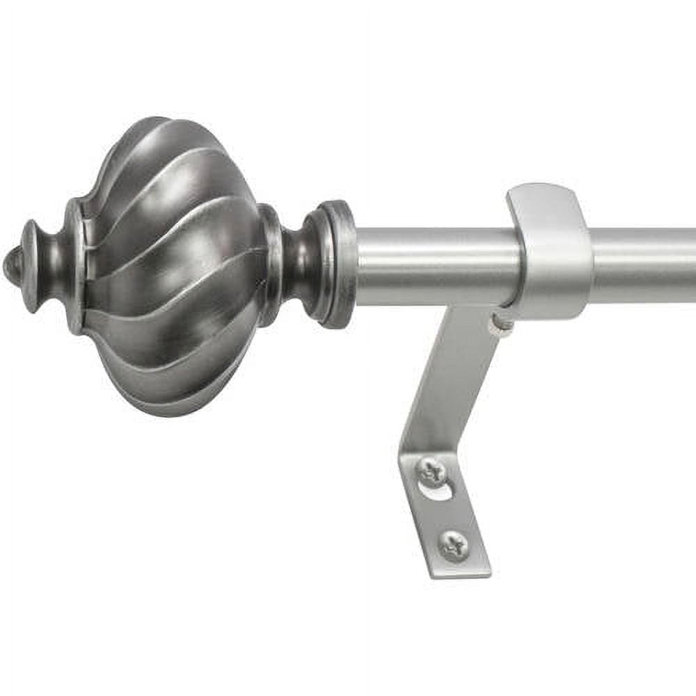 Montevilla Core Ribbed Knob 5/8" Curtain Rod Set - Walmart.com