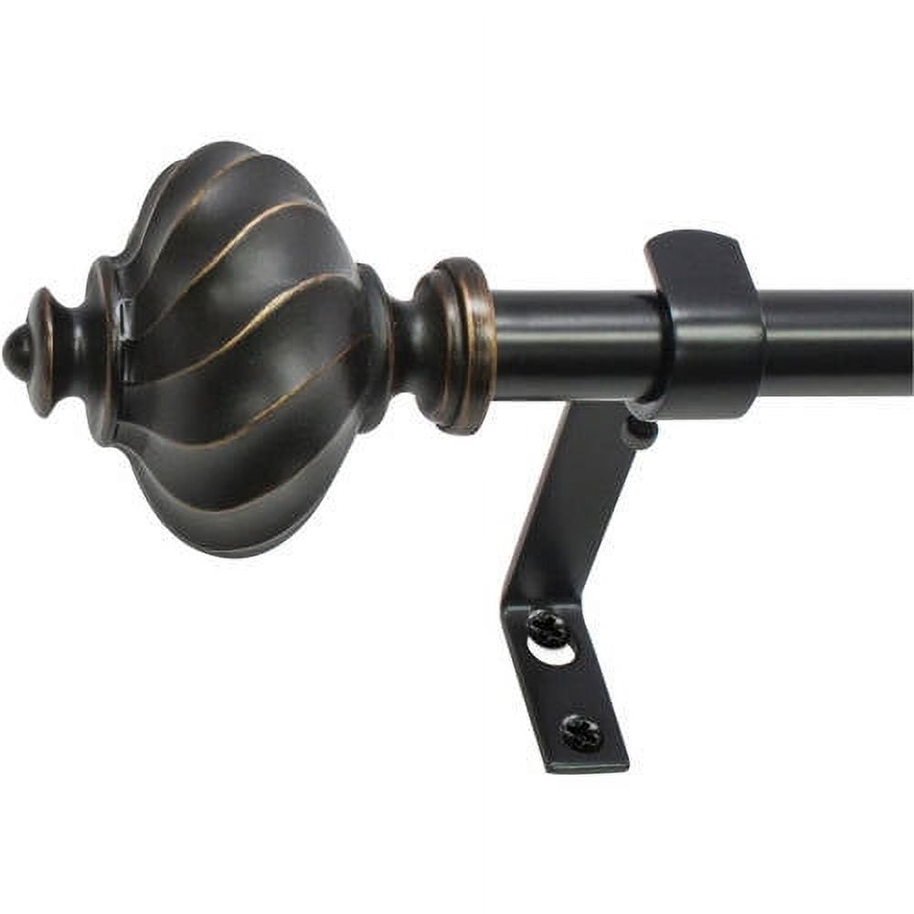 Montevilla Core Ribbed Knob 5/8" Curtain Rod Set - Walmart.com