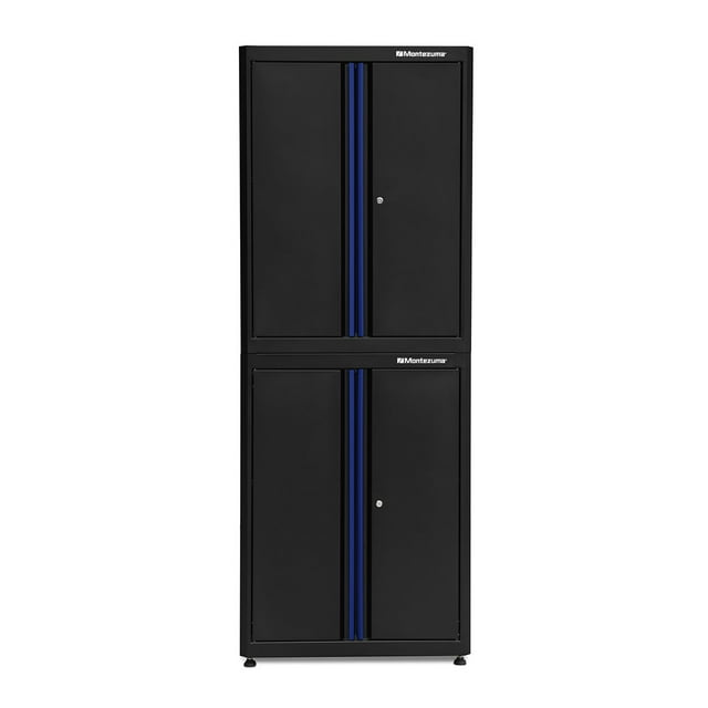Montezuma Black 2-Door Stacking Base Cabinet, 30.5 x 24" Locking Garage ...