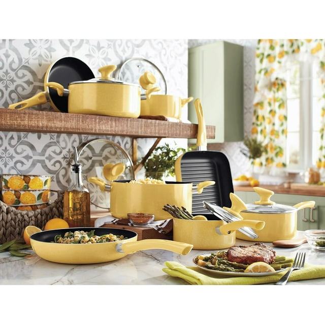 Montgomery Ward 13-Piece Speckled Granite Aluminum Cookware Set ...