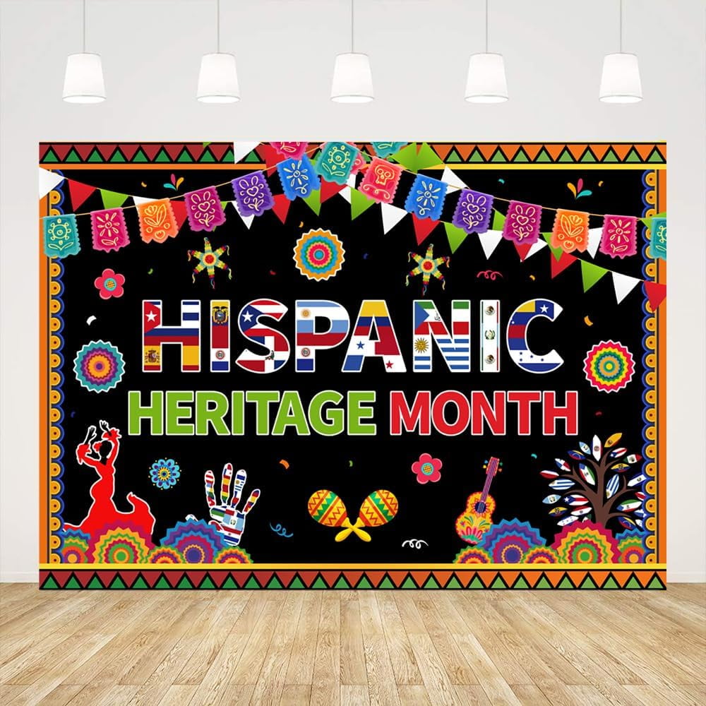 Month Backdrop 7x5ft Hispanic Heritage Photography Background for ...