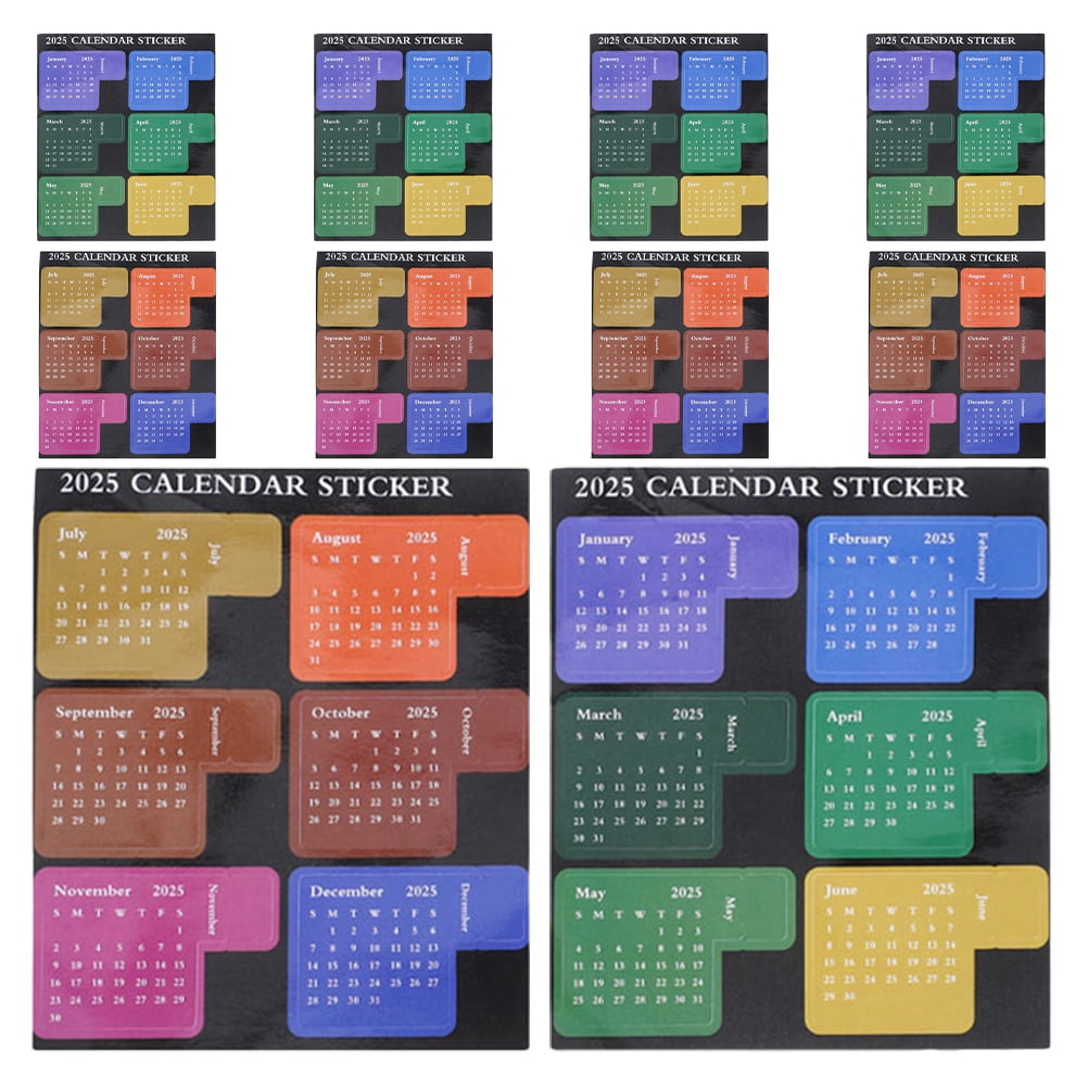 10 Sheets Monthly Planner Stickers Self Adhesive for DIY Journals ...