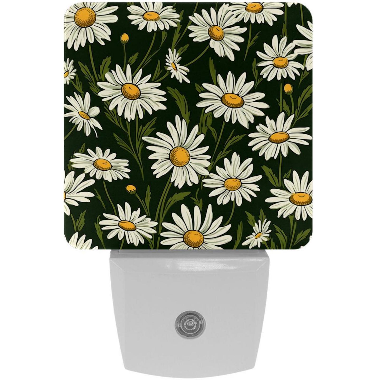 Monther's Day Daisy Set of 2 Square Night Lights, Monther's Day Small ...