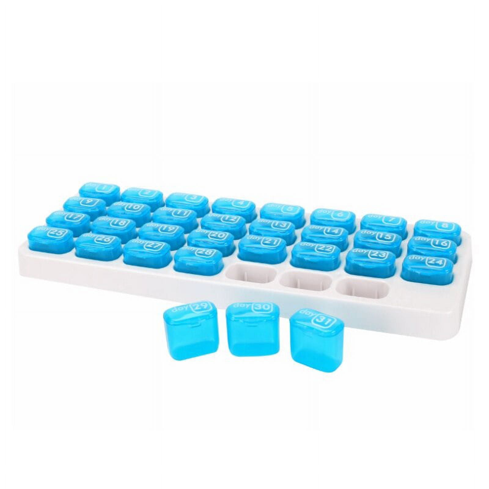 Monthly (31-Day) Pill Organizer, Daily Compartments, Plus Extra ...