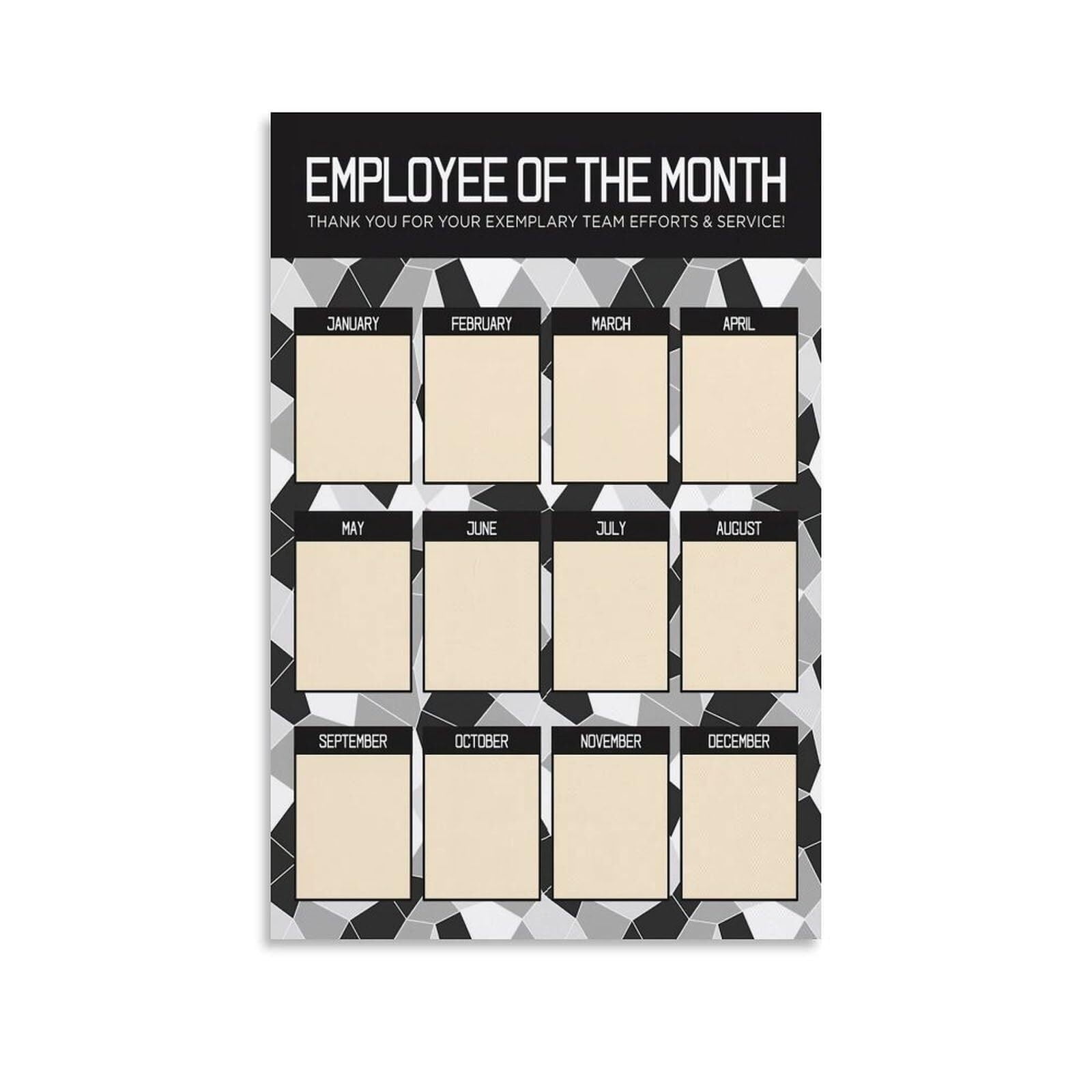 Monthly Best Employee Poster - Office Incentive Decoration Poster (1 ...