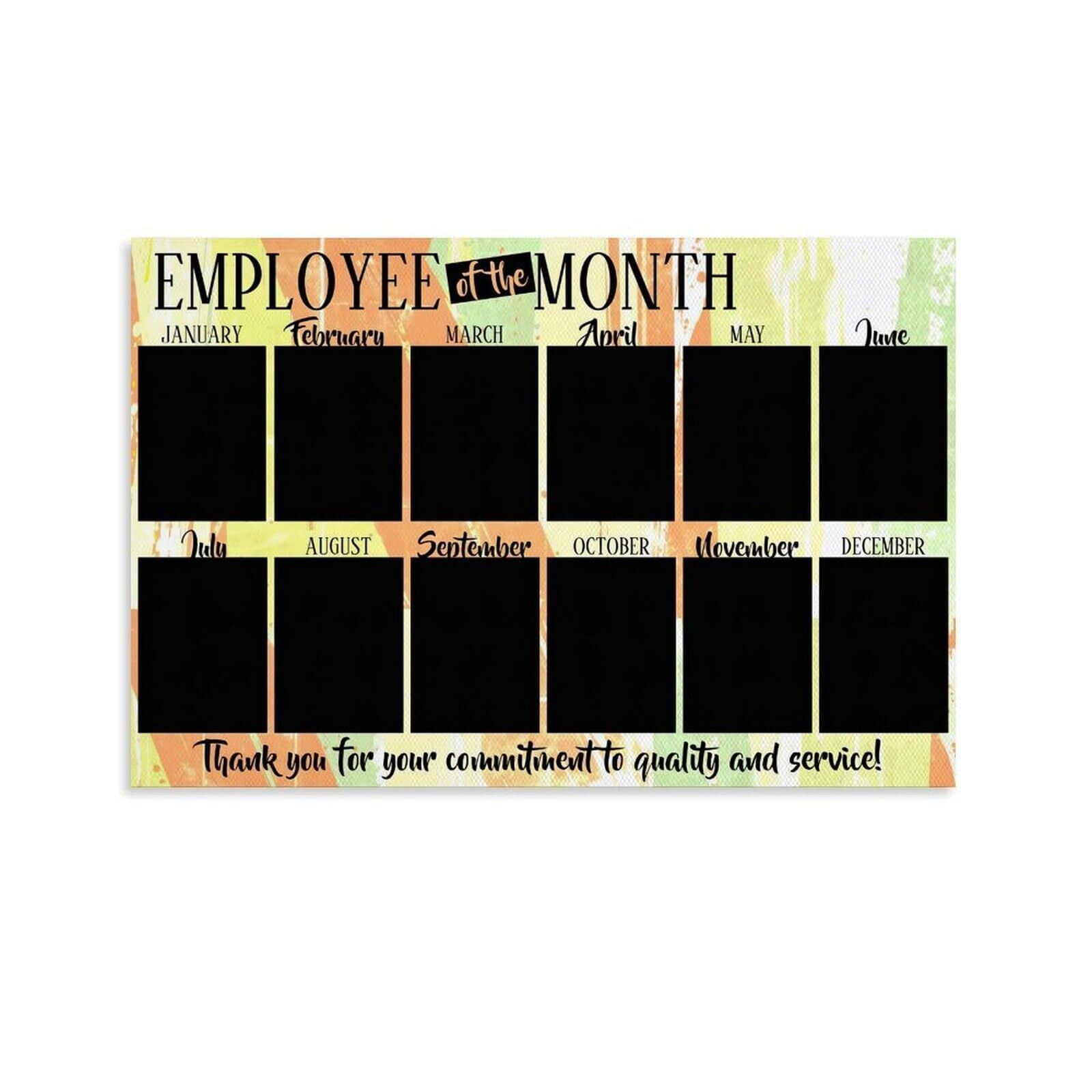 Monthly Best Employee Poster - Office Incentive Decoration Poster (3 ...