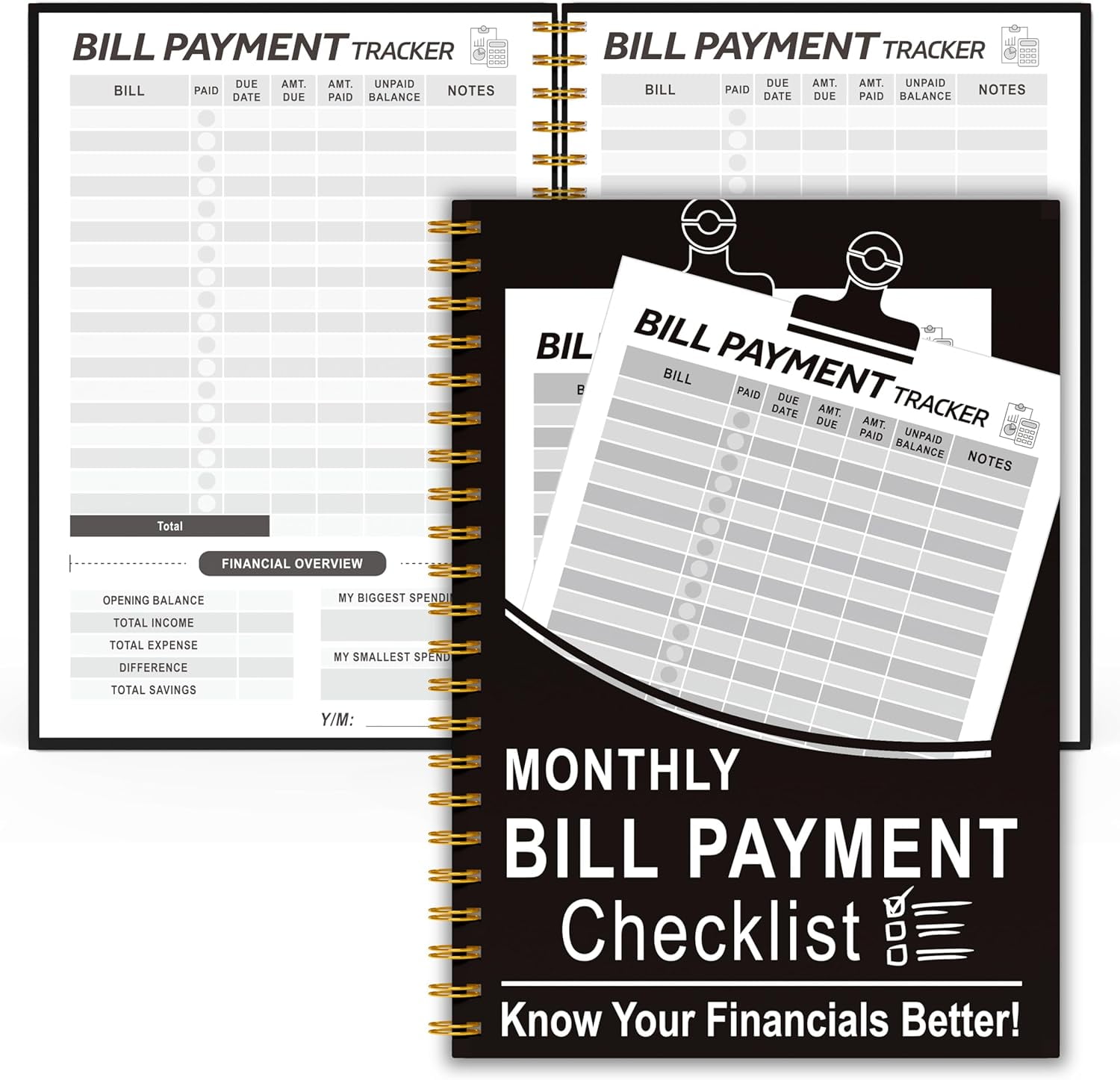 Monthly Bill Payment Checklist - 54 Months Bill Tracker Notebook ...