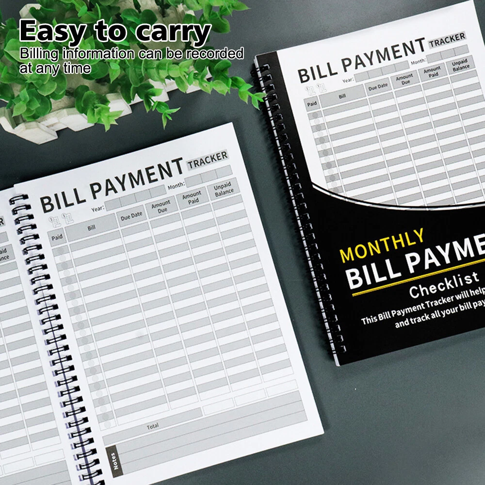 Monthly Bill Payment Checklist,Bill Tracker Notebook Bill Payment ...