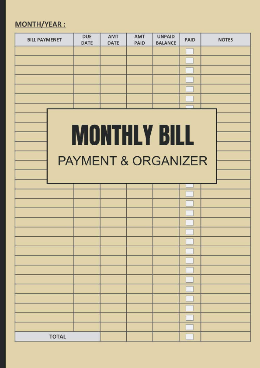 Monthly Bill Payment & Organizer: monthly billing planner - Walmart.com
