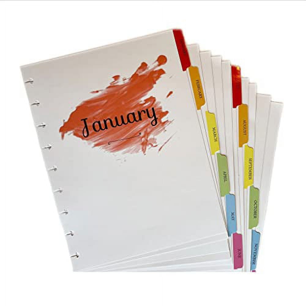 9-Disc Happy Planner Monthly Binder Dividers Set with Tabs Accessories ...