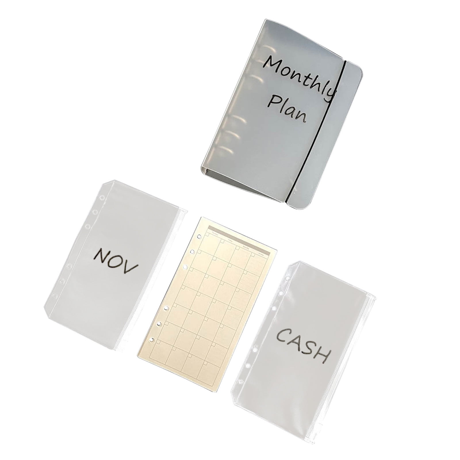 Monthly Budget Binder, A6 Plan Set, Save Plan Envelope, Cash Bag Notebook, for Personal Finance ...