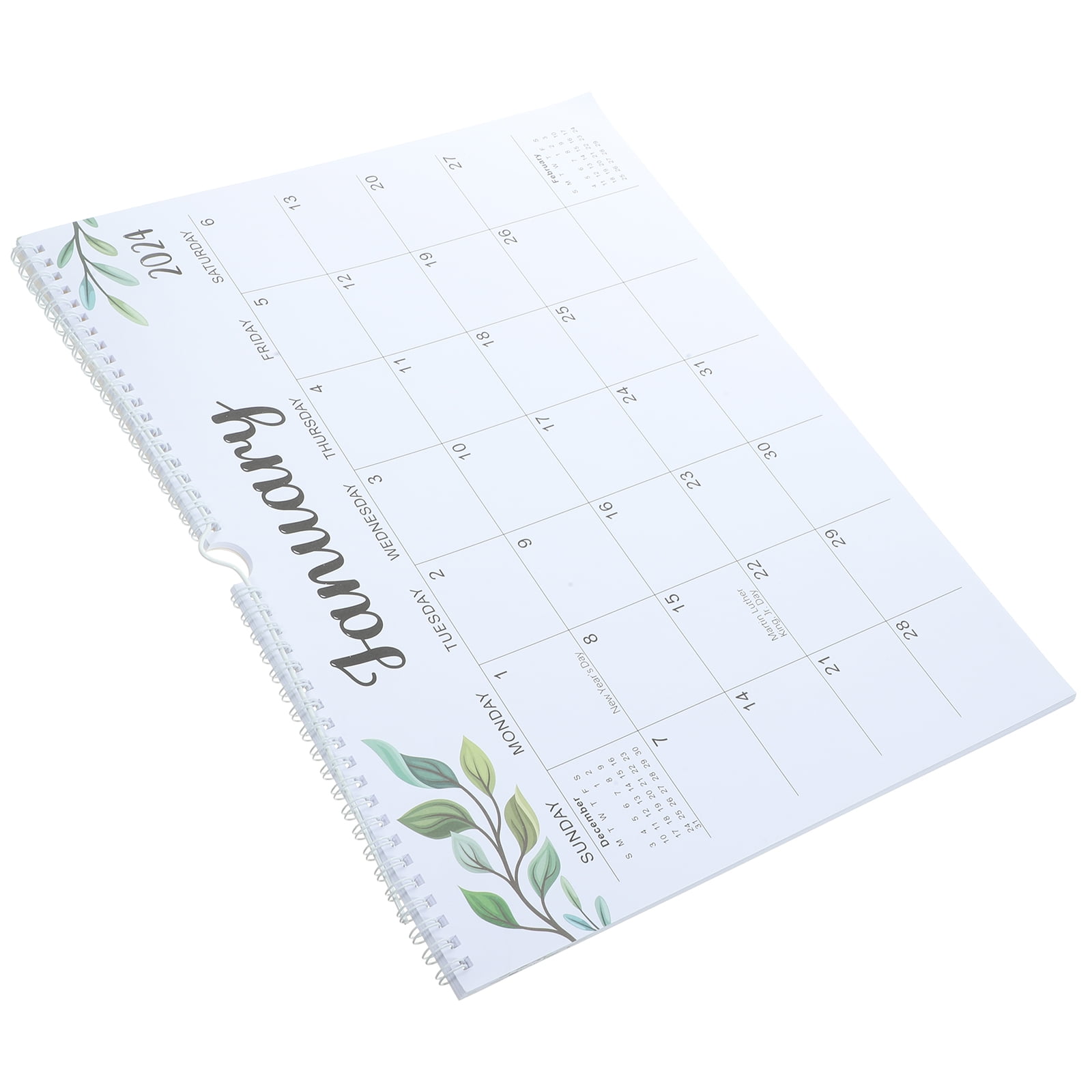 Monthly Calendar 2024 English Good Workmanship Blank Space Office ...
